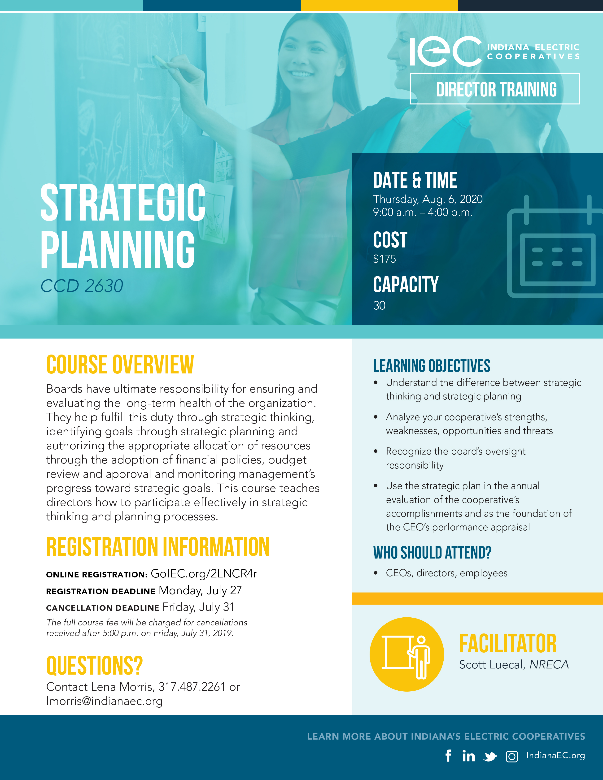 DirectorTrainingFlyer_StrategicPlanning - Indiana Electric Cooperatives